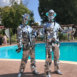 Mirrored Men's "classic" Suit Made of Mirror Plastic for Men Style ...