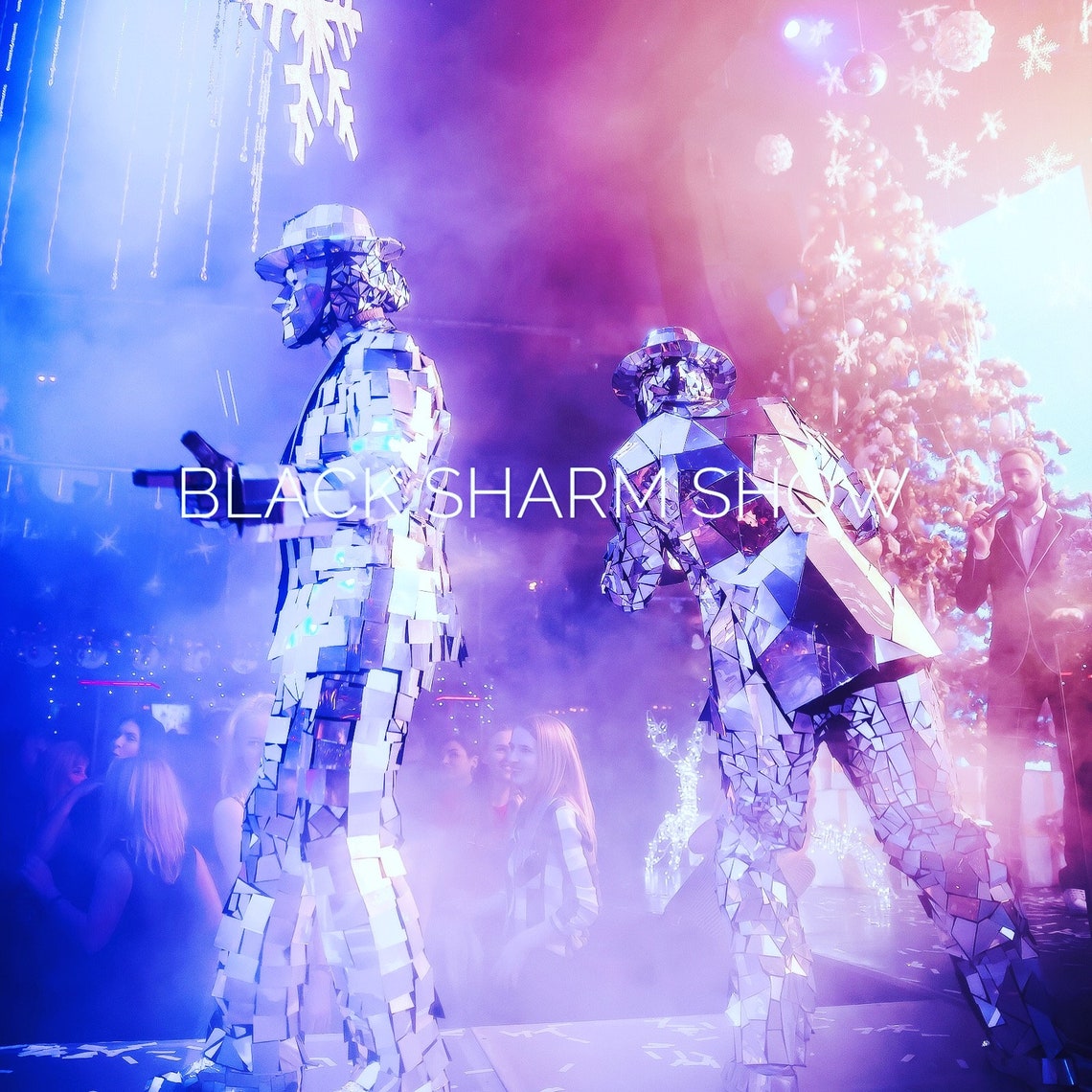 Mirrored Men's classic Suit Made of Mirror Plastic for Men Style Broken ...