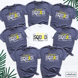 Personalized Sarcoma Cancer Support Squad Shirt, Bone Cancer Warrior ...
