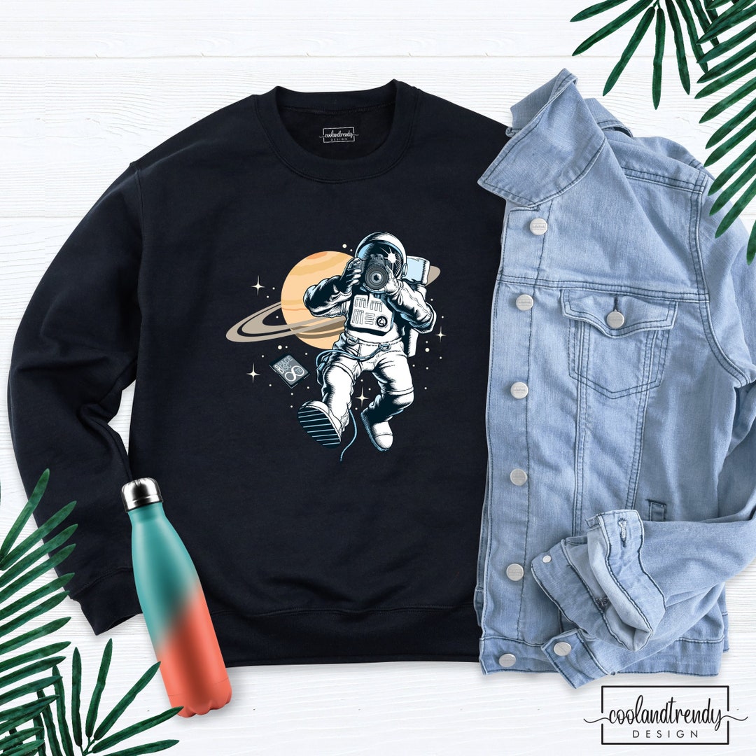 Astronaut Sweatshirt, Astronaut Moon Sweatshirt, Astronaut Design ...