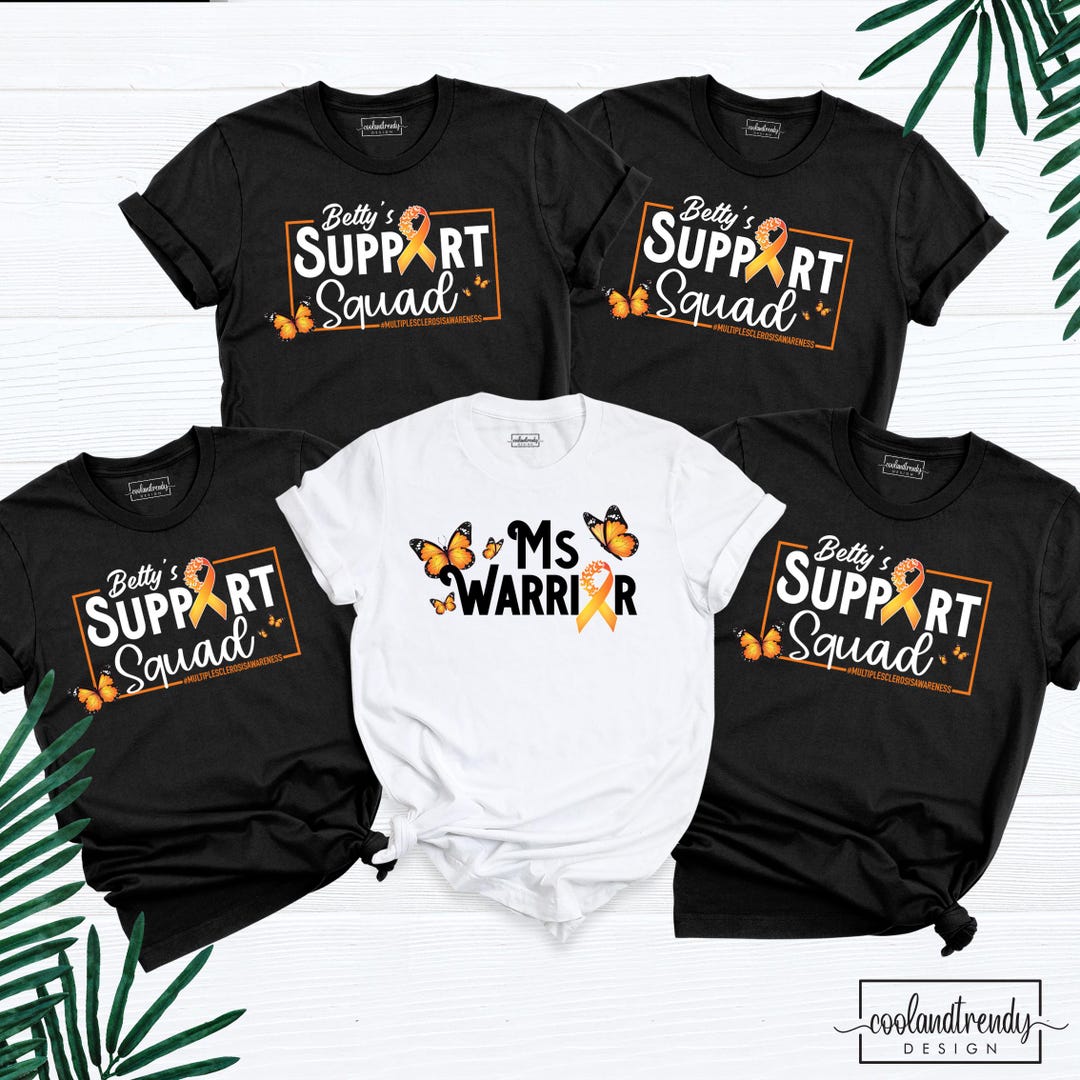 MS Warrior Support Squad Shirt Tee Multiple Sclerosis Awareness Custom ...