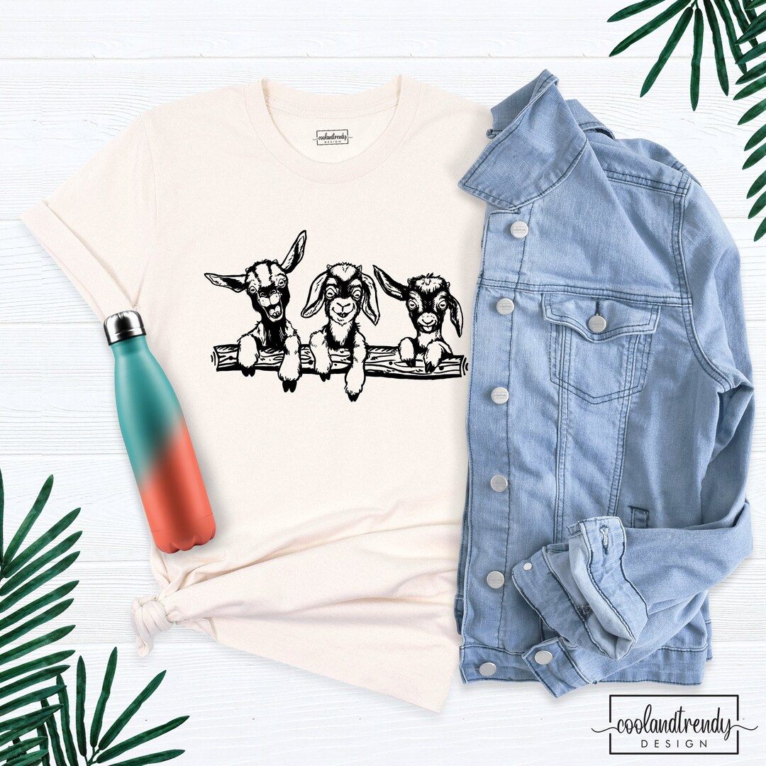 Cute Goats Shirt, Farm Animal Shirt, Goat Lover Shirt, Funny Goat Kid ...
