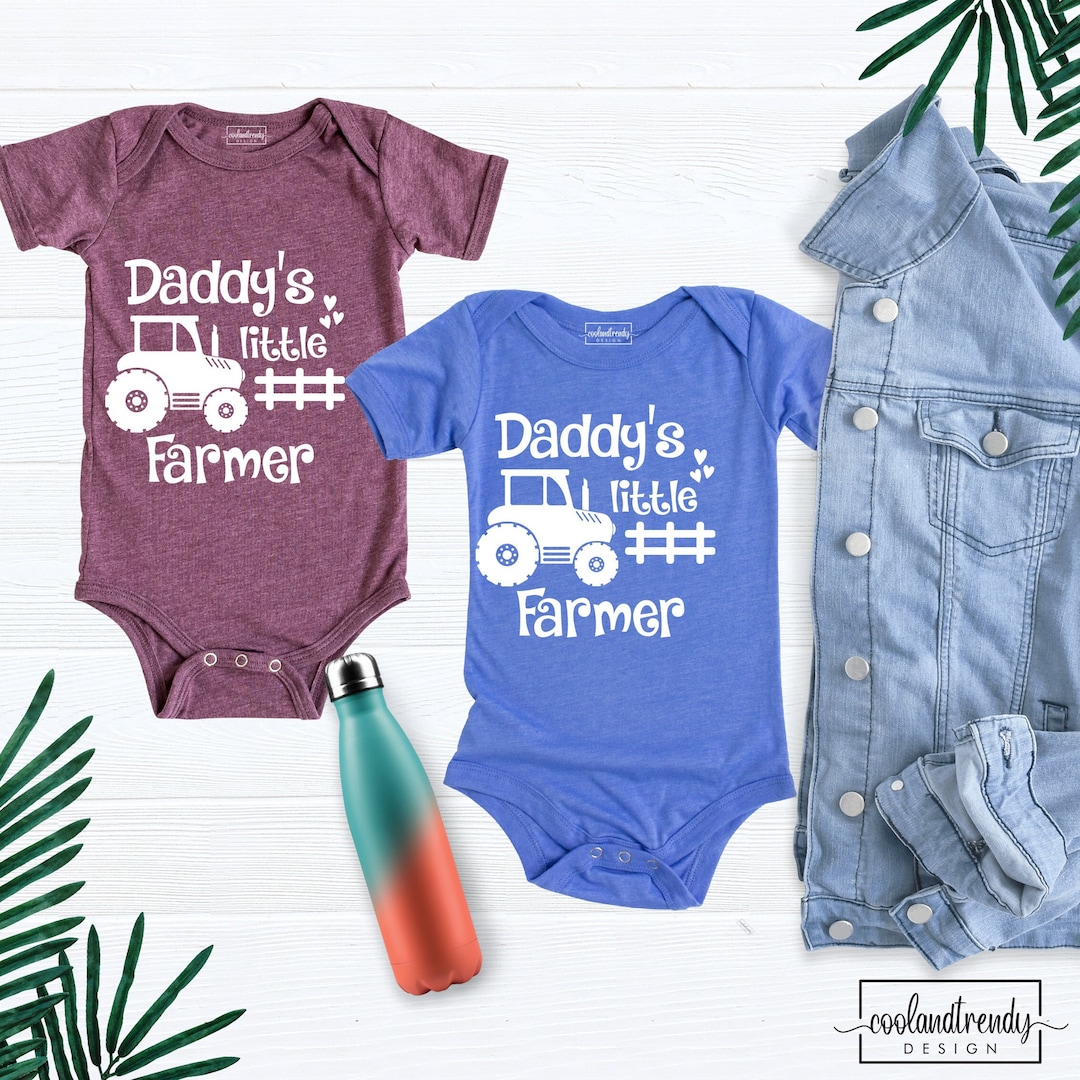 Daddy's Little Farmer Shirt, Tractor Baby Shirt, Kids Farming Shirt ...