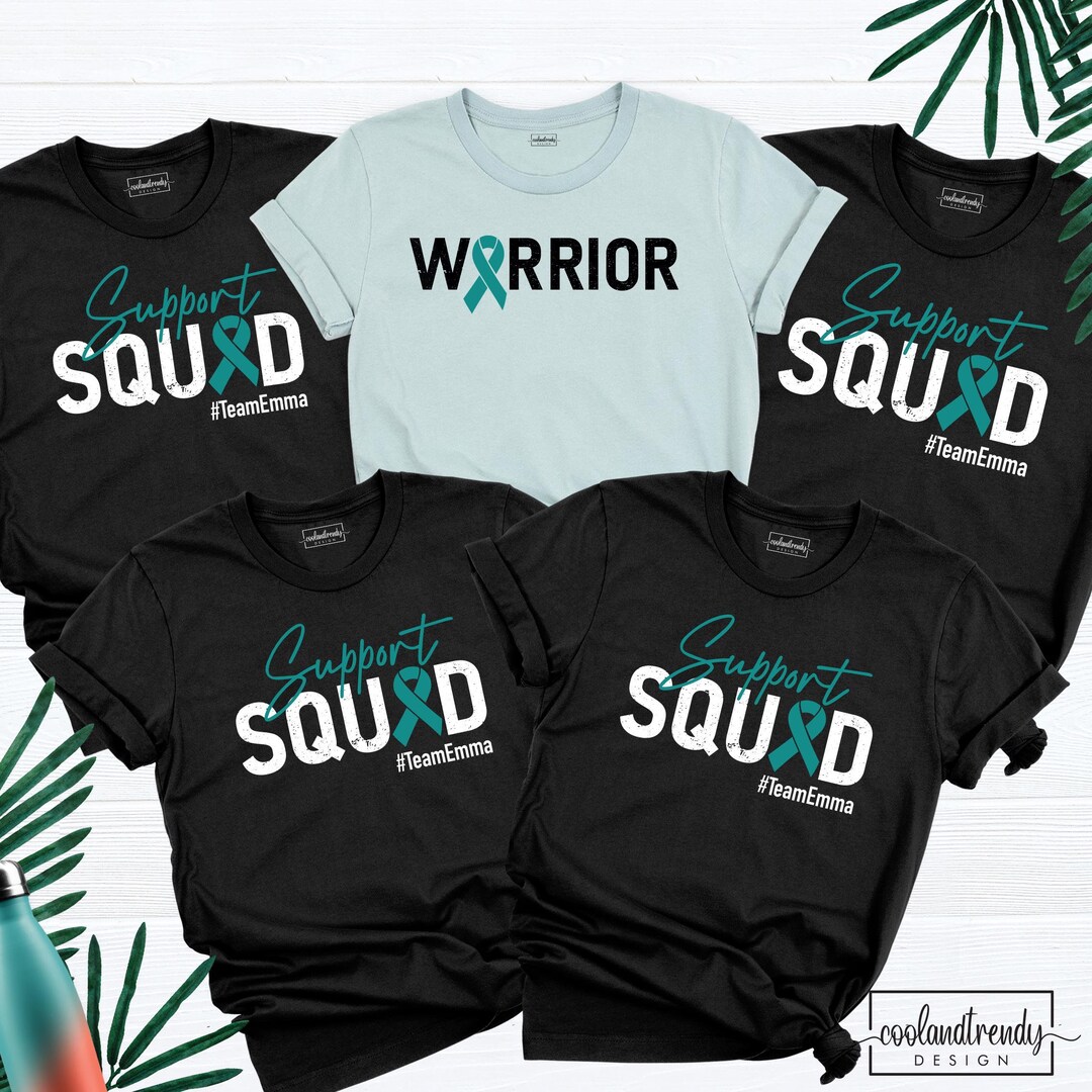 Cervical Cancer Tee, Support Squad Shirt, Ovarian Cancer Shirts ...
