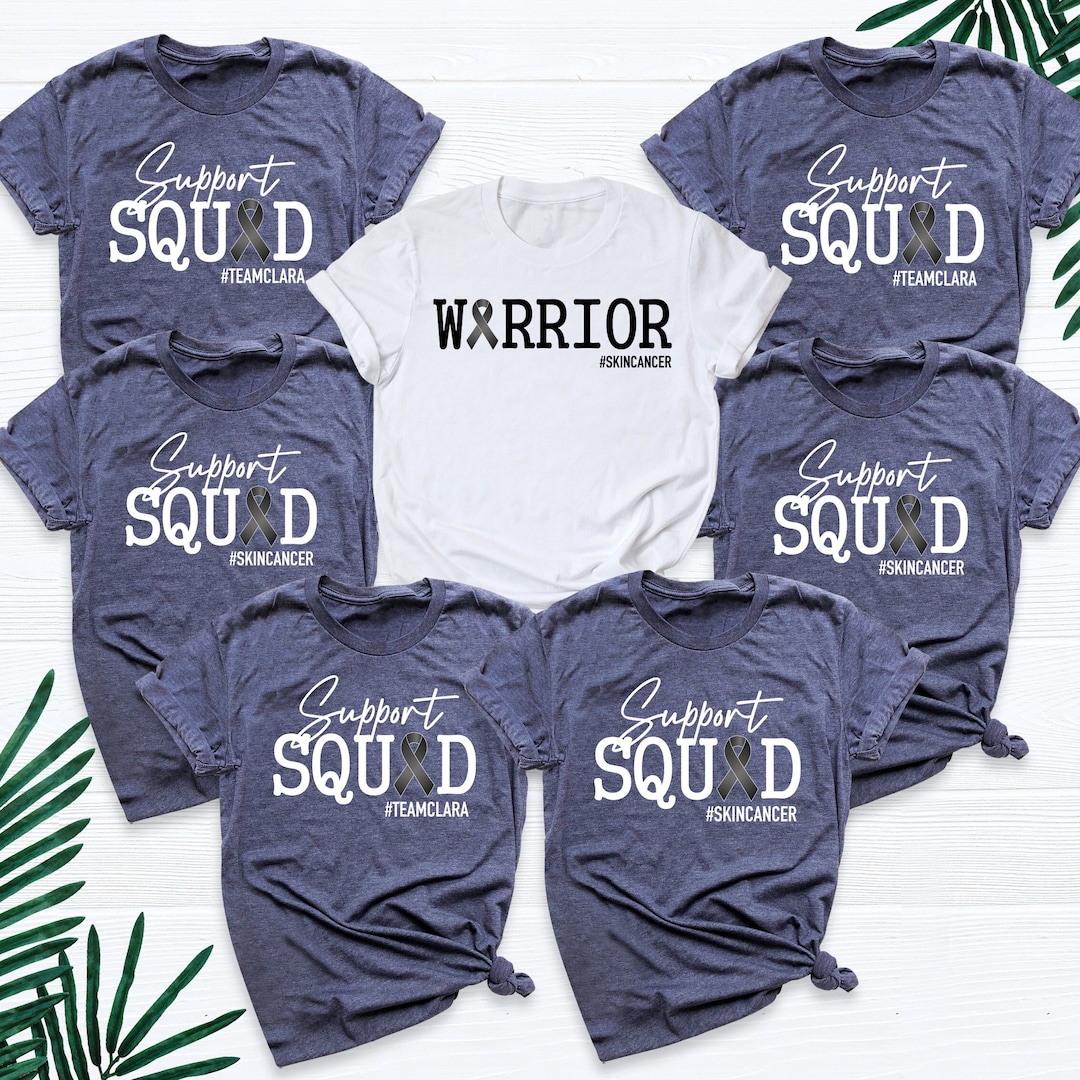 Support Squad Skin Cancer Shirts, Melanoma Cancer Awareness Shirt ...