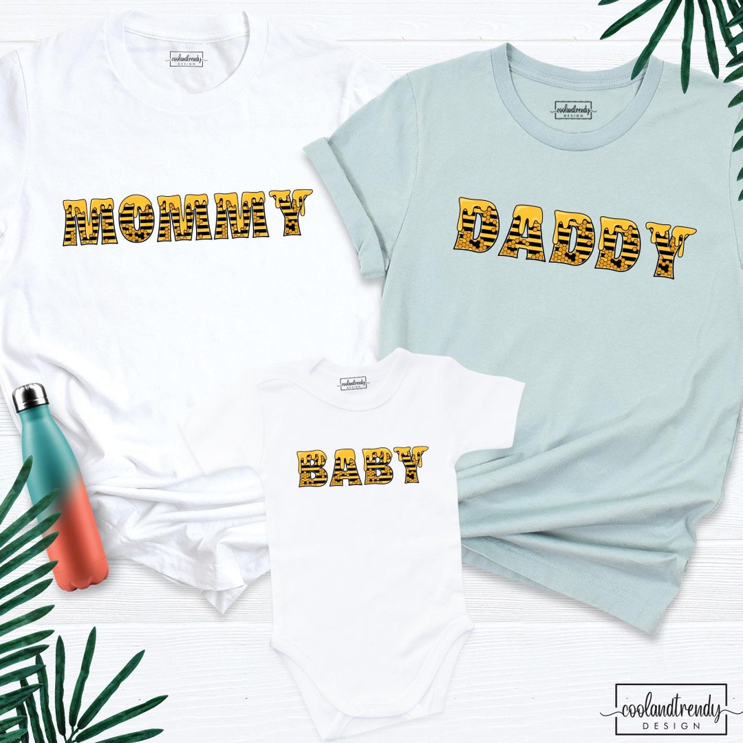 Bee Family Shirt, Baby Shower Party Tees, Custom Family Matching Shirt ...