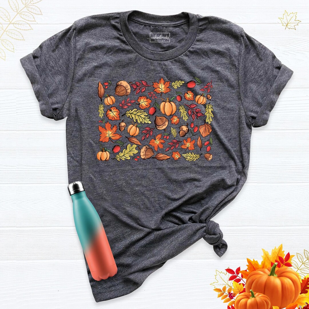 Fall Shirt Women, Fall Leaves Shirt, Autumn Shirt, Pumpkin Shirt ...