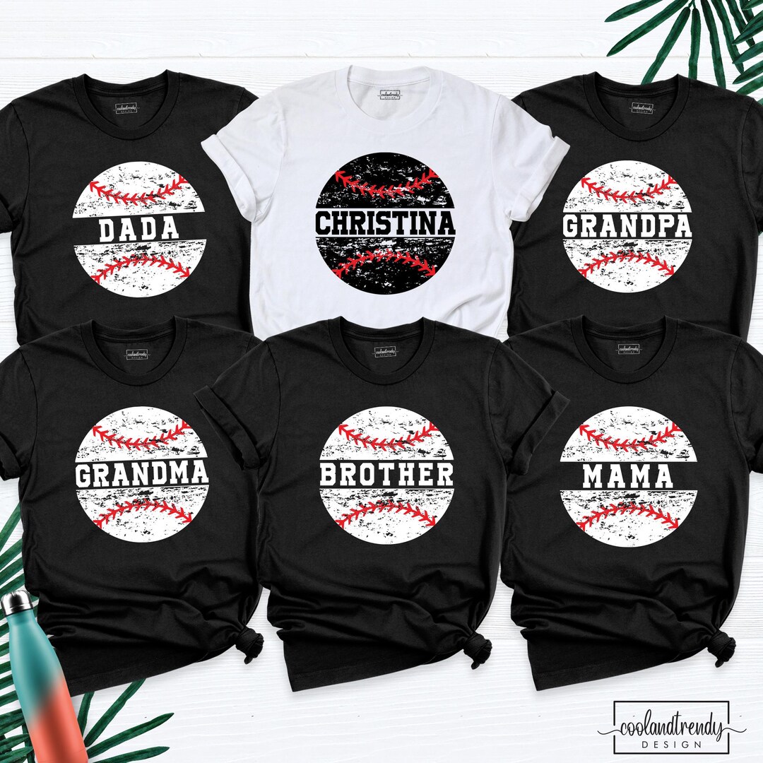 Family Baseball Shirts Personalized Baseball Birthday Tee, Baseball ...