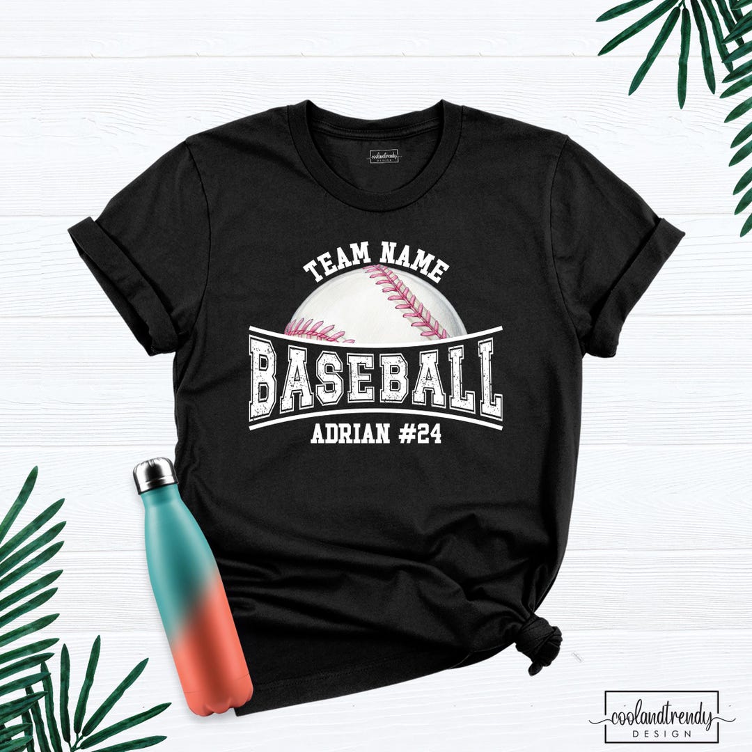 Baseball Shirts Custom Team Name and Number Baseball Player Tee ...