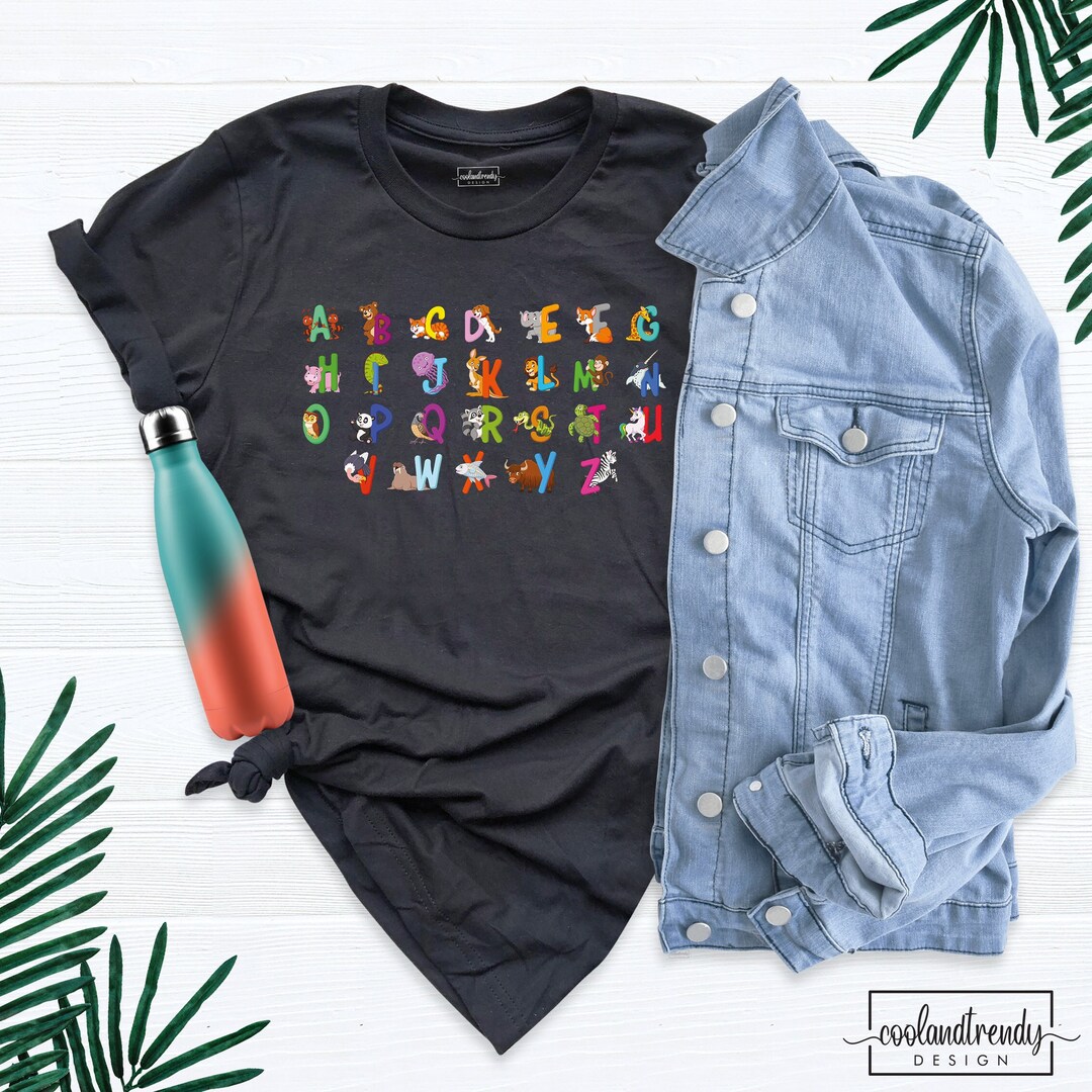 Alphabet Shirt, ABC Shirt, Animals Alphabet T-shirt, Kindergarten ...