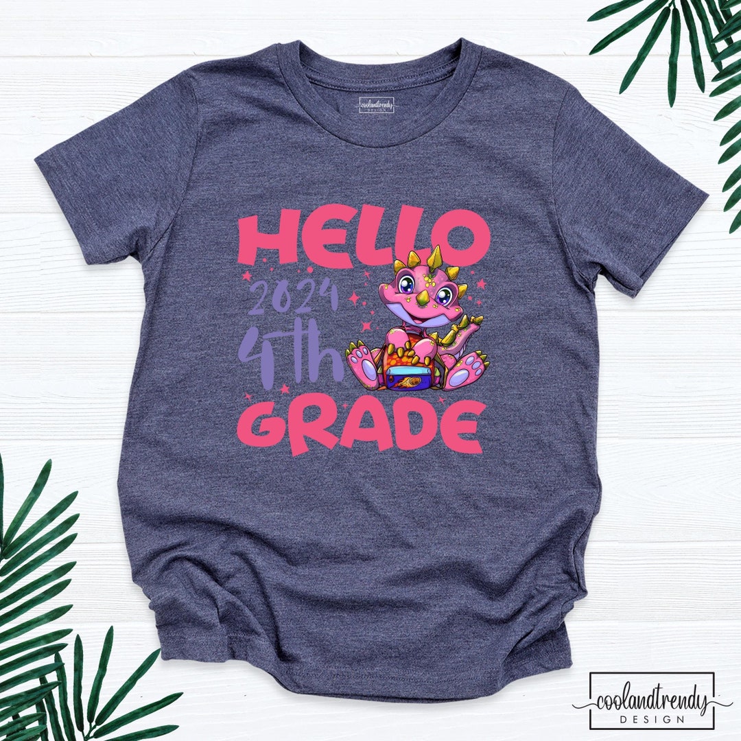 Hello Fourth Grade Shirt, First Day of School Shirt, Kids School Outfit ...