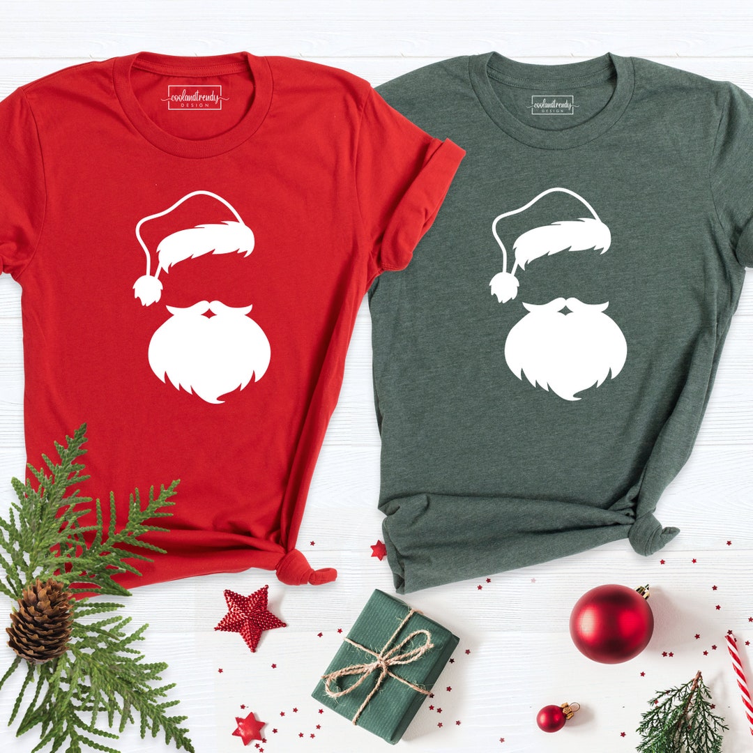 Cool Santa Shirt, Santa Shirt, Christmas Shirt, Santa Head Tee, Santa ...