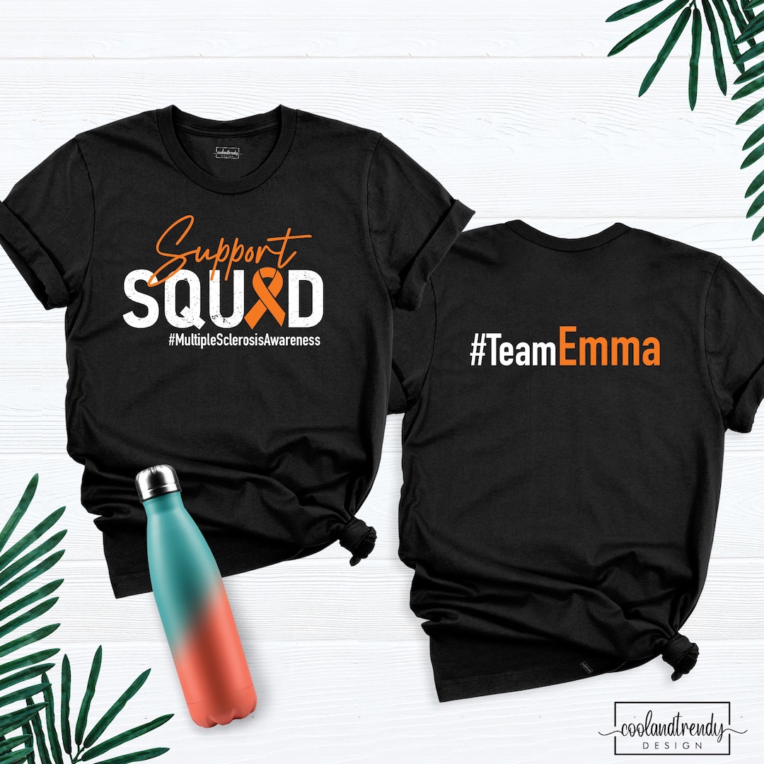 Multiple Sclerosis Support Squad Shirt MS Awareness Team Tee, Orange ...