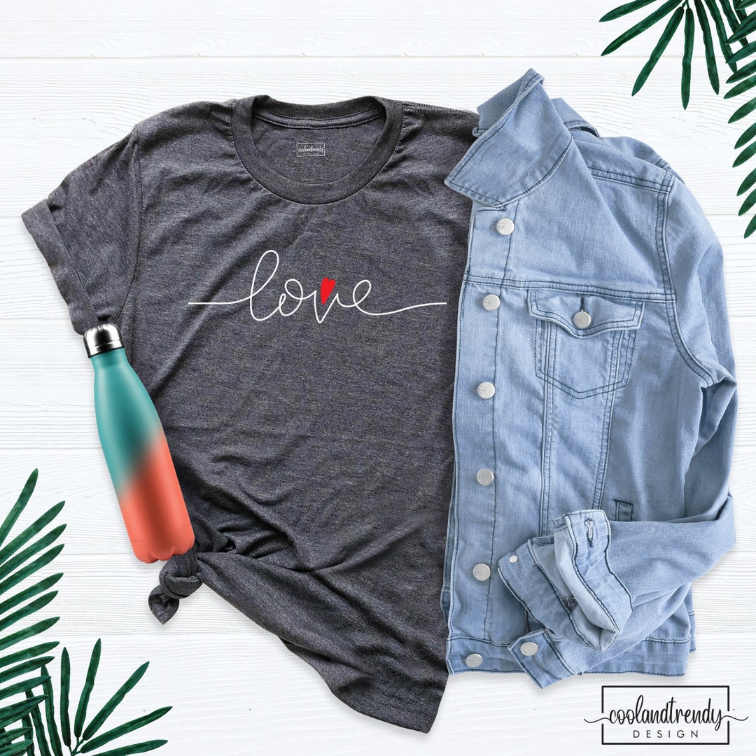 Love Heart Shirt, Valentines Shirt, Retro Love Shirt, Matching Love Tee ...