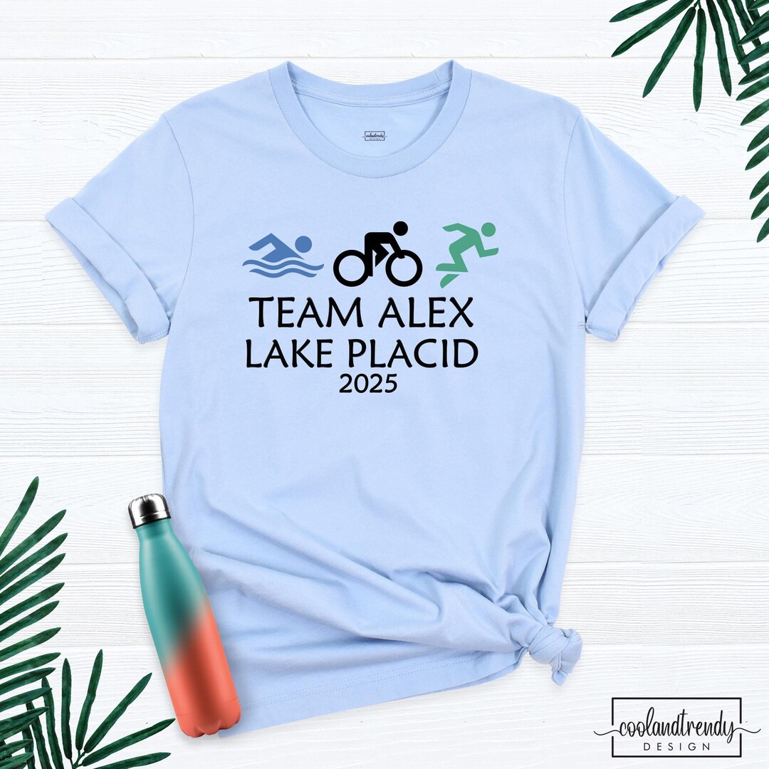 Triathlon Shirt, Custom Sport Team Name Triathlon Tshirt, Swimming ...