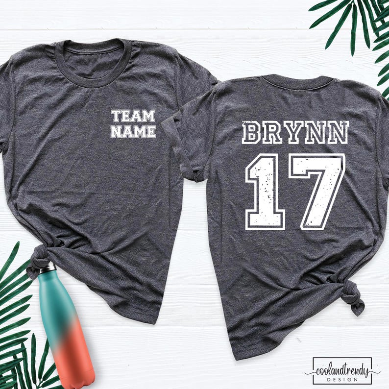 Personalized Sport Shirt, Custom Name and Back Number Shirt, Sports ...