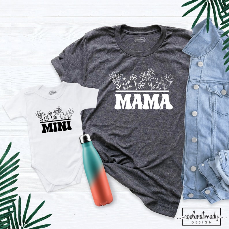 Mama Mini Shirt Matching Mom Shirts Family Matching Outfits - Etsy