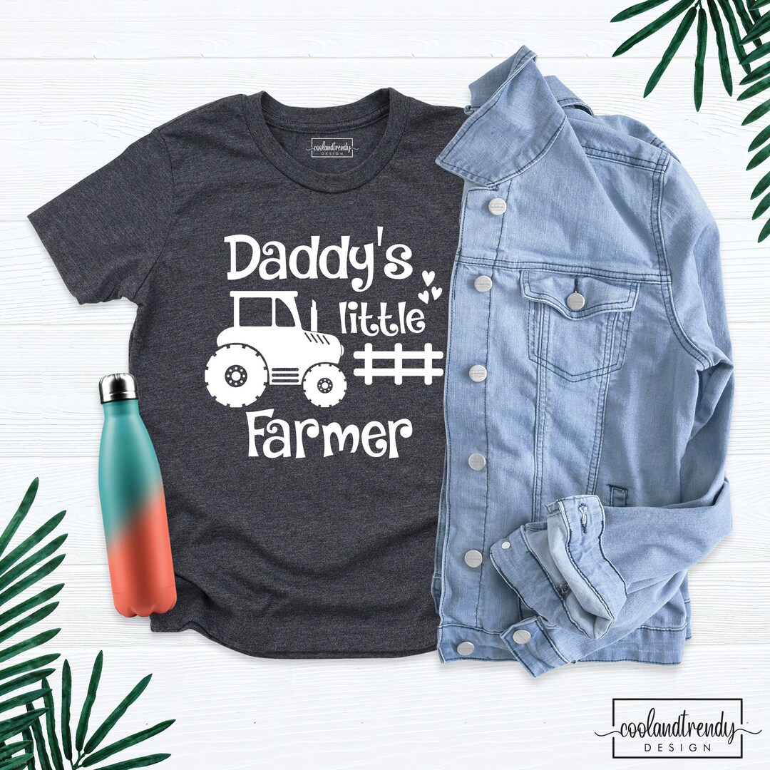 Daddy's Little Farmer Shirt, Kids Farming Shirt, Farmer Tractor Shirt ...