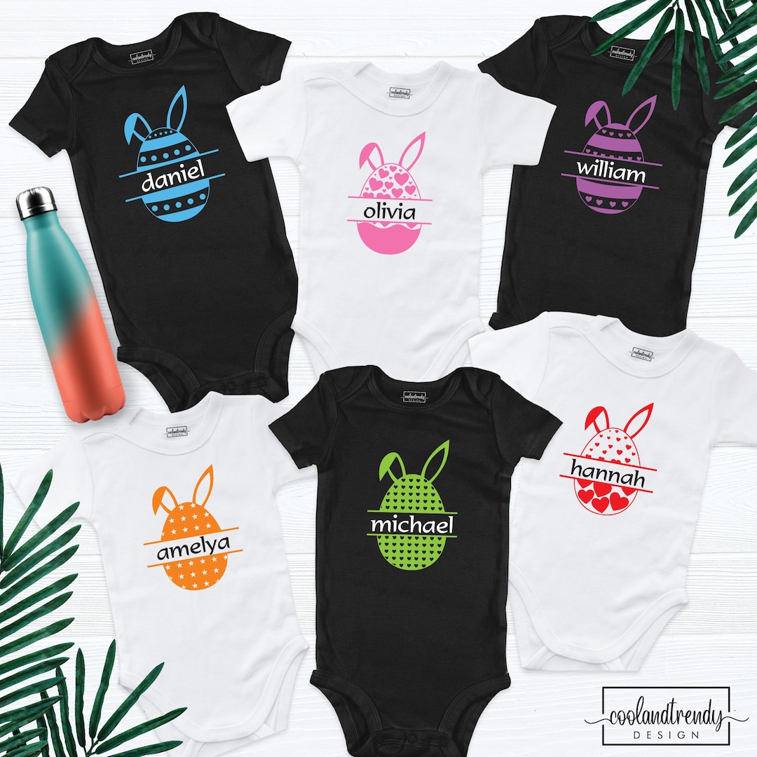 Custom Name Easter Eggs Shirts, Family Easter Bunny Shirt, Custom ...