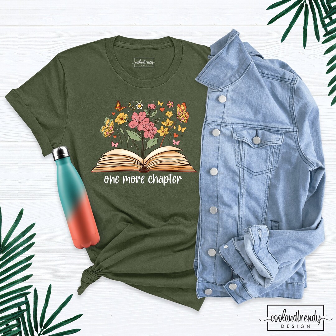Funny Reading Shirt, Book Nerd Shirt, One More Chapter Shirt, Read ...