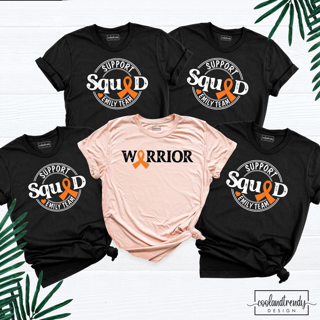 MS Shirt, Awareness Team Tee, Multiple Sclerosis Shirt, Orange Ribbon ...