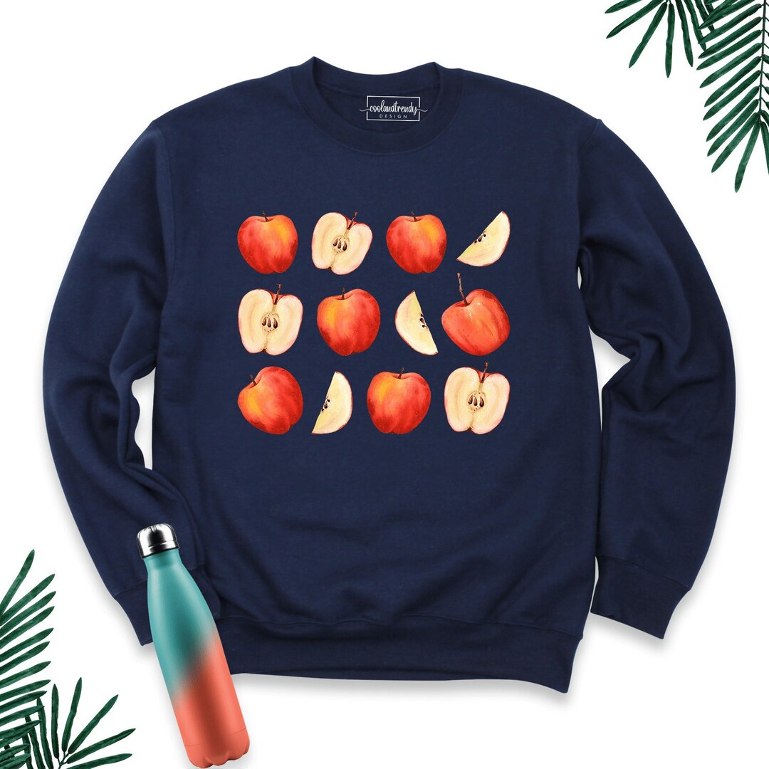Apple Sweatshirt, Fruit Sweatshirt, Orchard Gardening Sweater, Cozy ...
