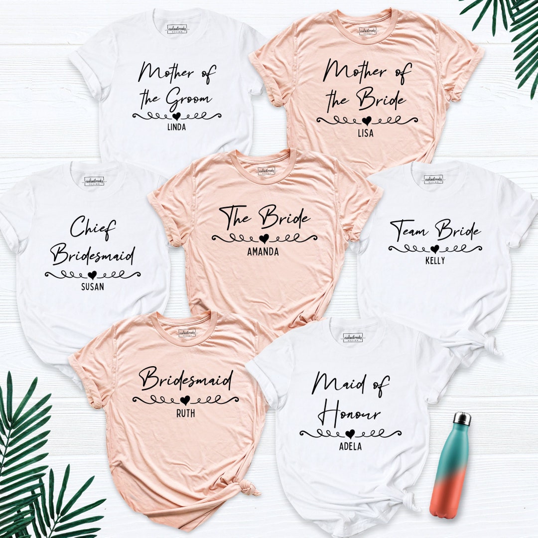 Custom Team Bride Matching Group Shirt, Mother of the Bride Shirt ...