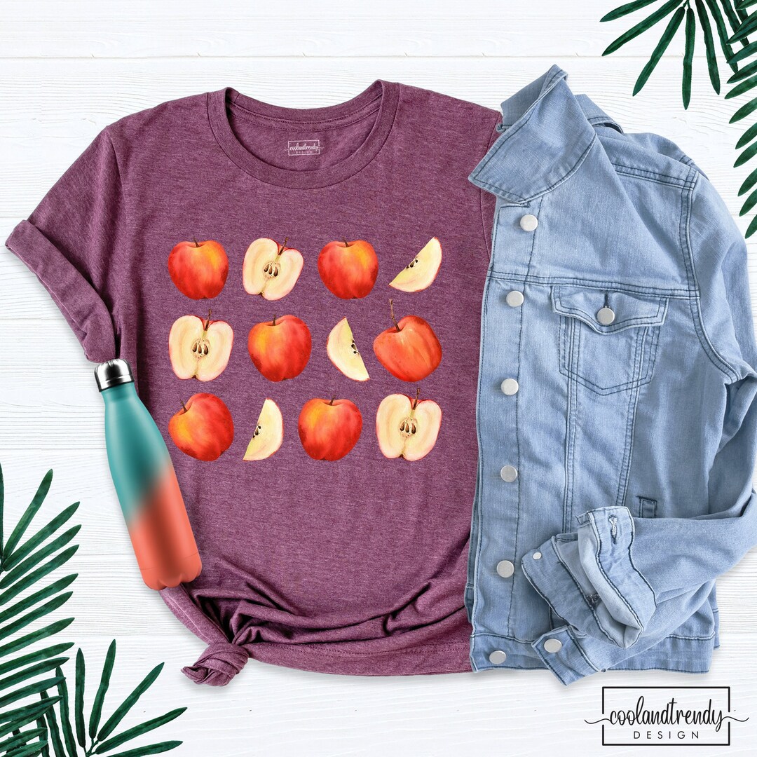 Apple Shirt, Cottagecore Clothing, Summer Fruit Shirt, Fall Apple Shirt ...