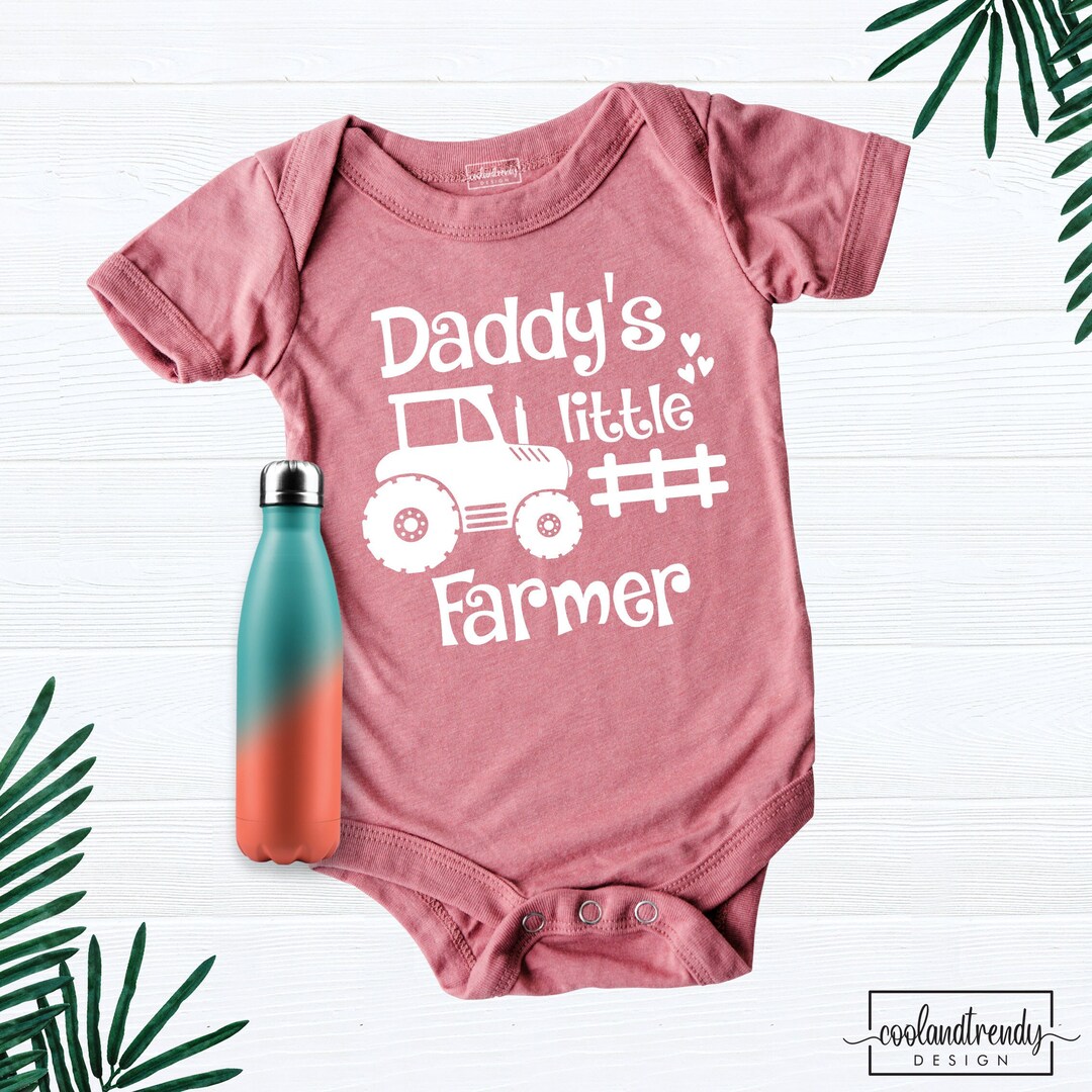 Kids Farming Shirt, Daddy's Little Farmer Shirt, Tractor Baby Shirt ...