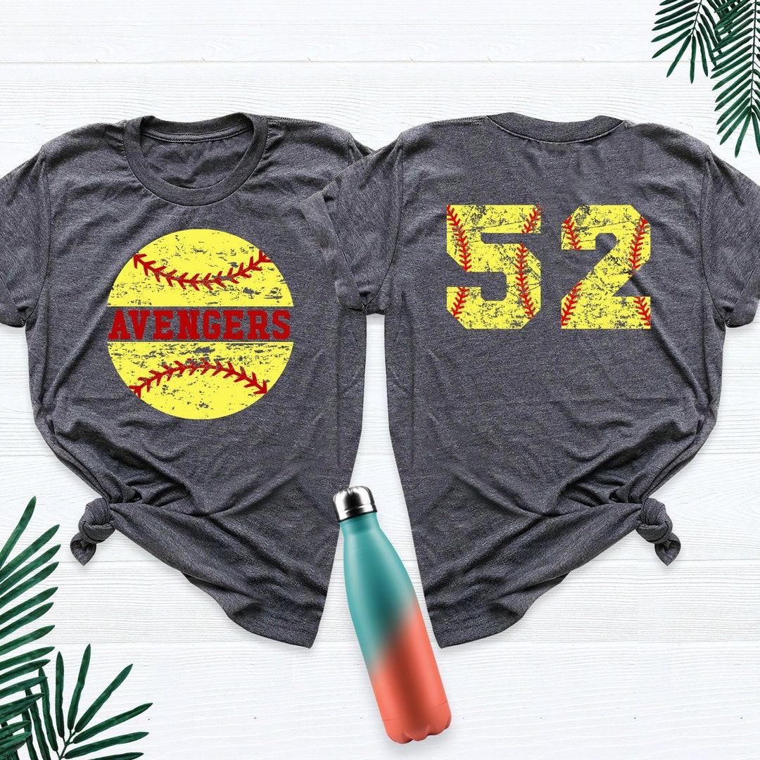 Softball Custom Tshirt, Personalized Name Softball Team Shirt, Softball ...