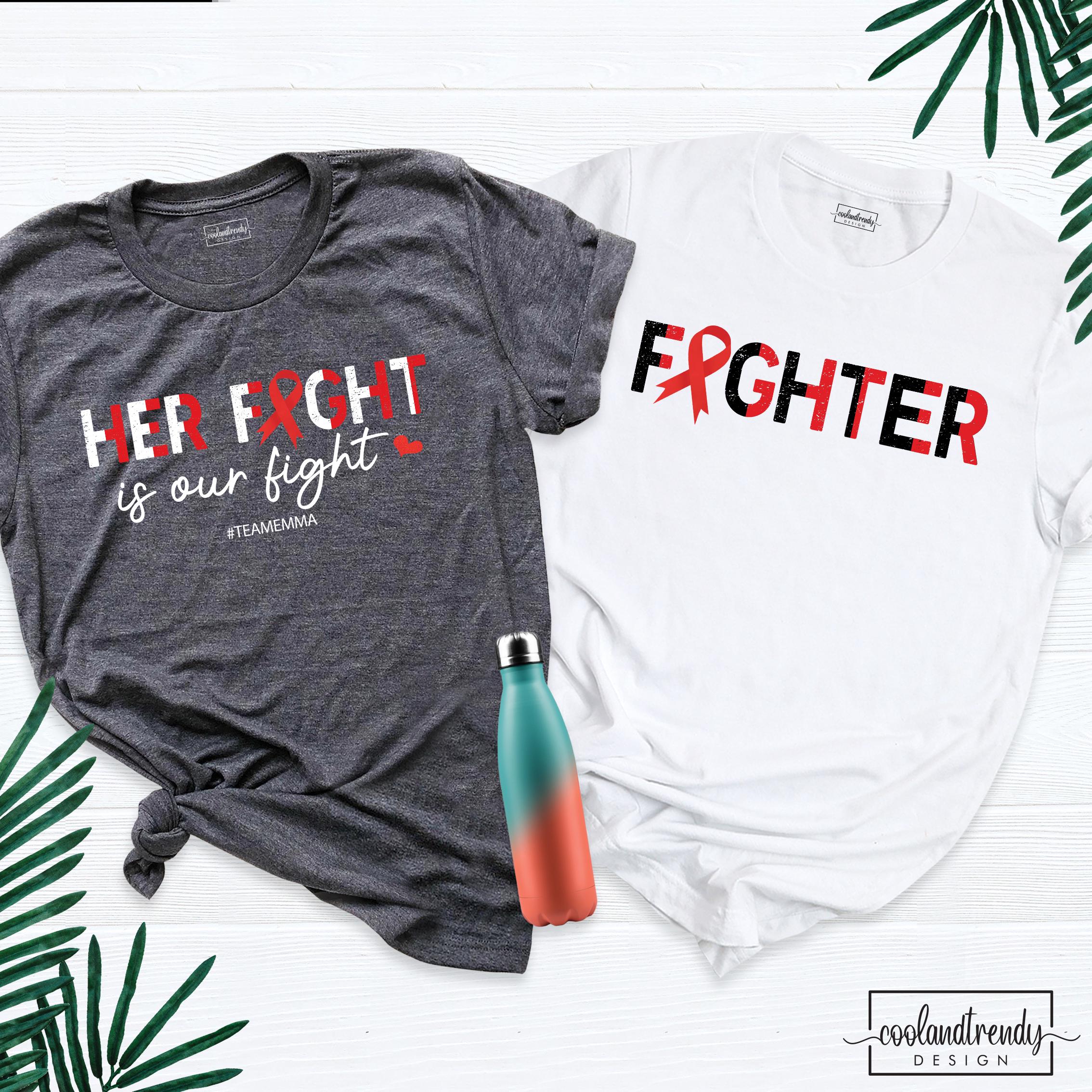 Her Fight is Our Fight Multiple Myeloma Awareness Shirt Tee Burgundy ...