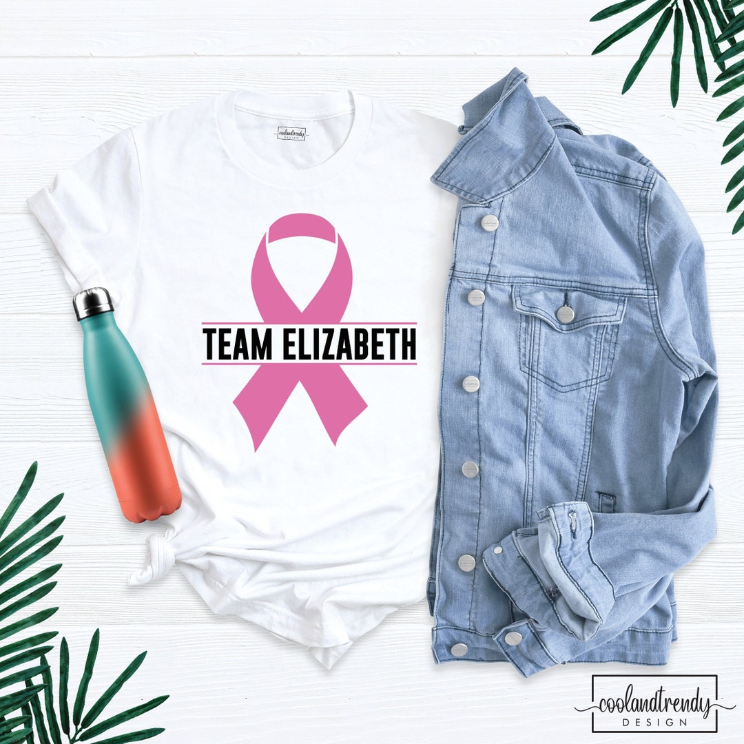 Custom Breast Cancer Support Team Shirt, Custom Team Cancer Ribbon ...