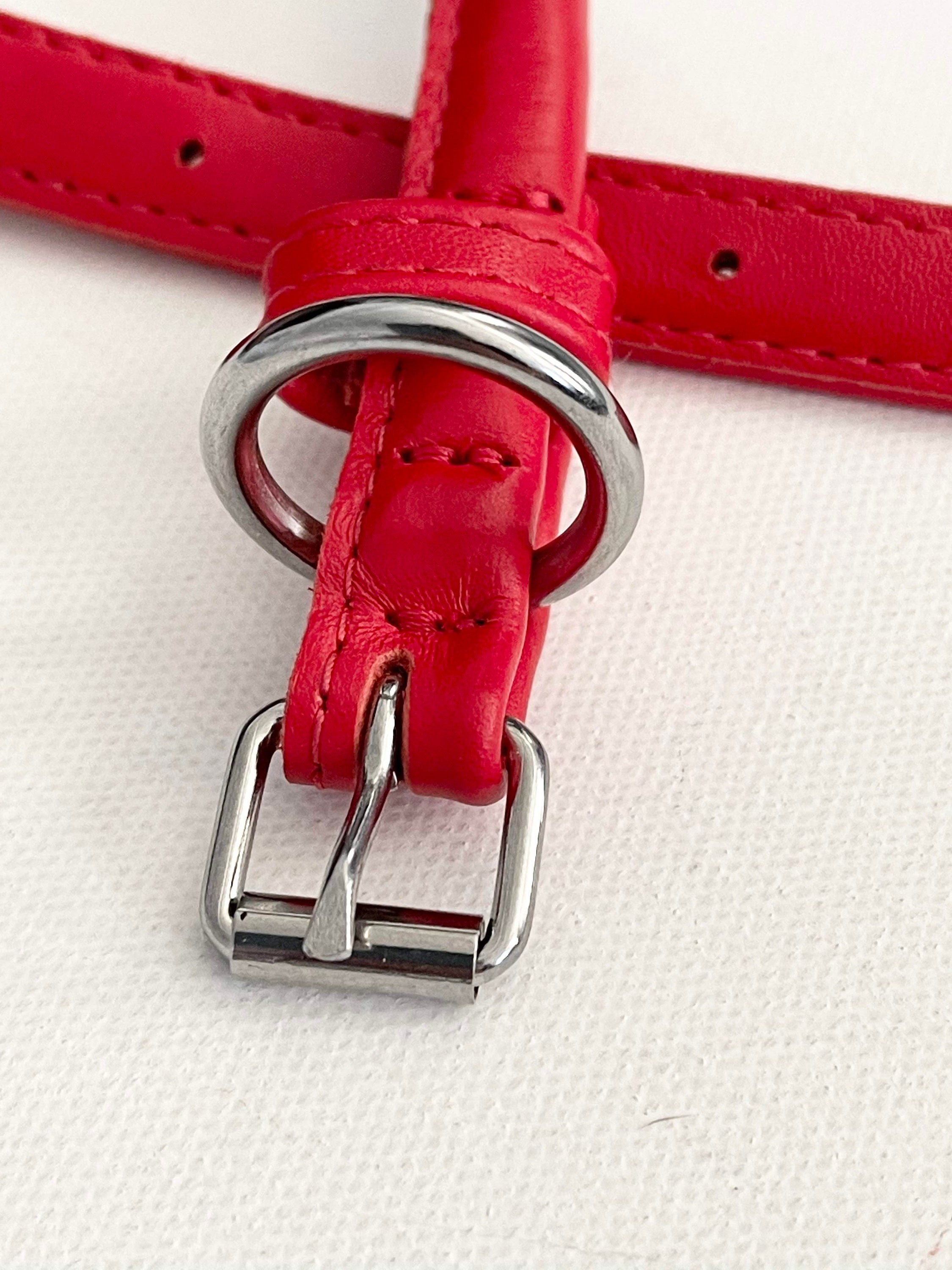 Red Rolled Leather Dog Collar - Etsy Canada