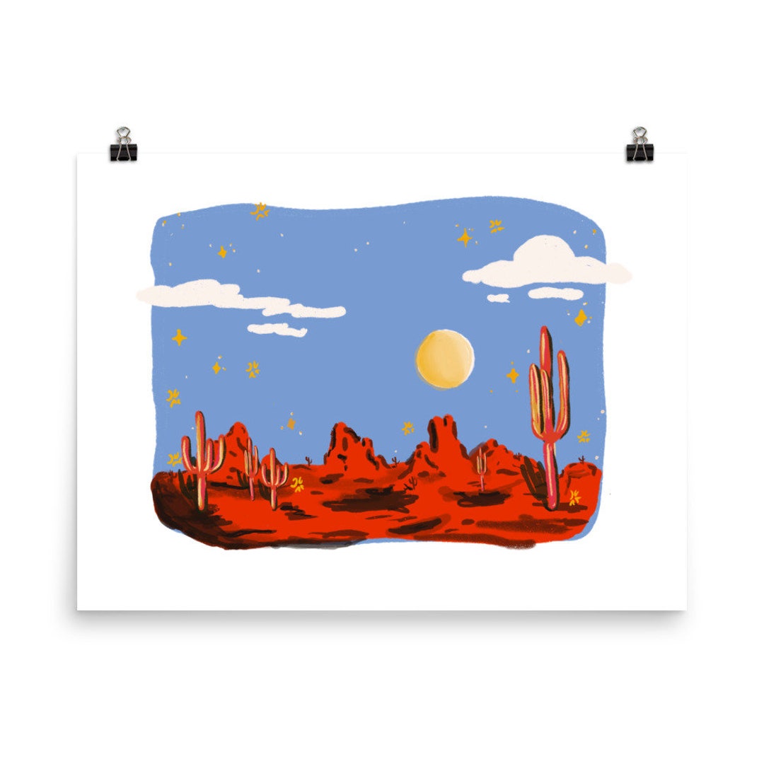 Red Desert Landscape Print. Multiple Sizes and Prices Available. Also ...