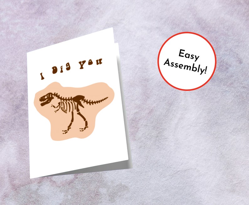 PRINTABLE Valentine's Day Card I Dig You Fossil Anniversary Foldable ...
