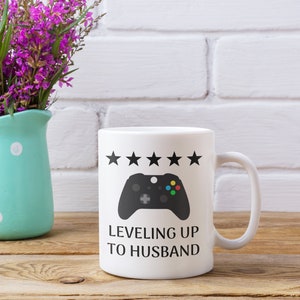 New Husband Mug / Leveling up to Husband / Engagement Gift / Groom Gift ...
