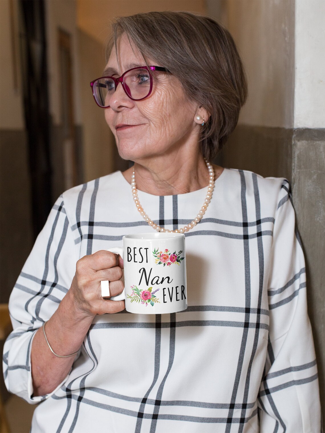 Best Nan Ever Floral Coffee Mug, Grandmother Gift - Etsy