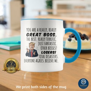 Funny Trump Boss Mug: Boss Coffee Cup, Political Humor Gift - Etsy