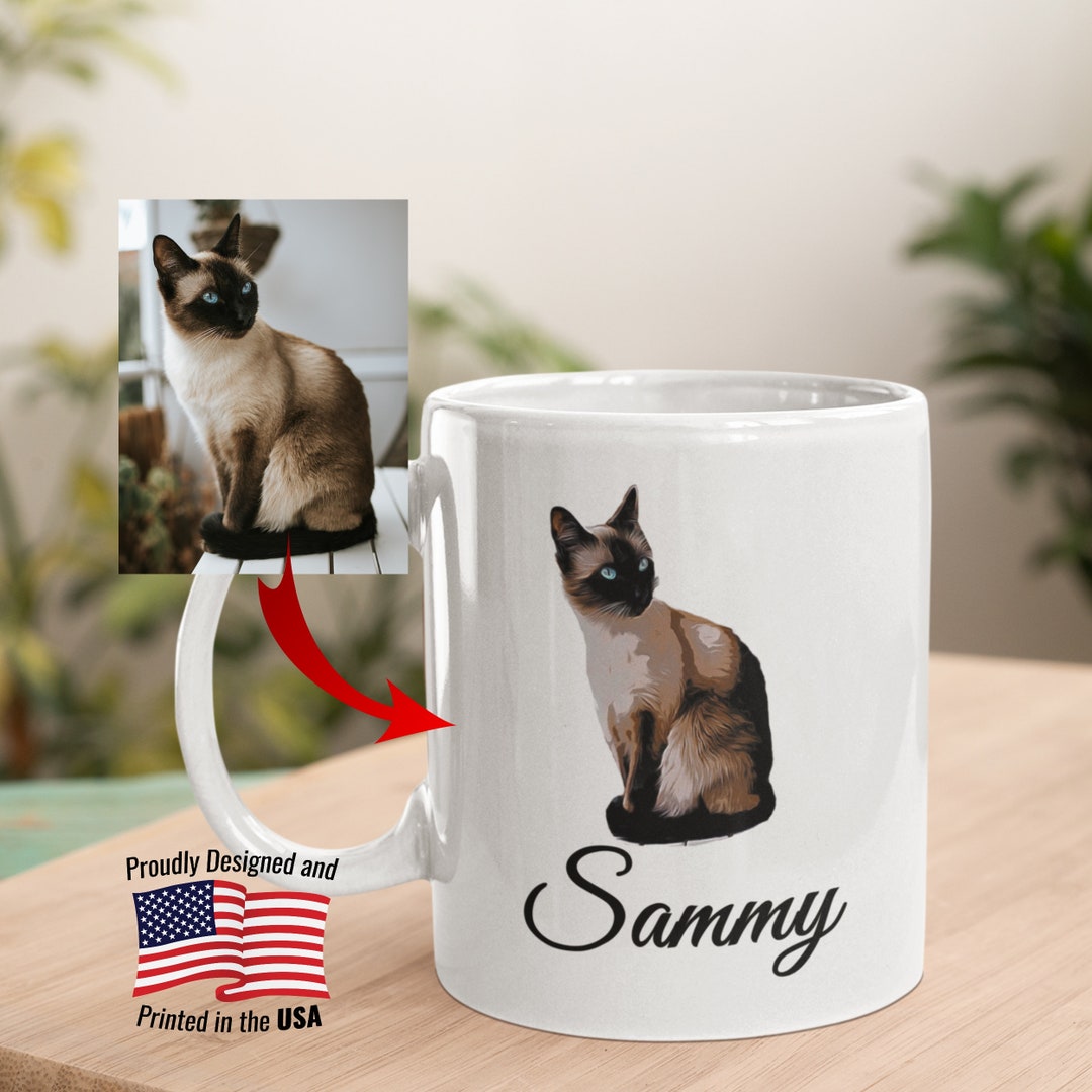 Custom Cat Mug, Personalized Cat Mug, Custom Cat Gift, Personalized Pet ...