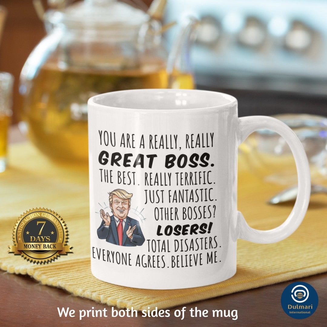 Worlds Best Boss Mug / Boss Mug / Funny Trump Mug for Boss / Boss Gift ...