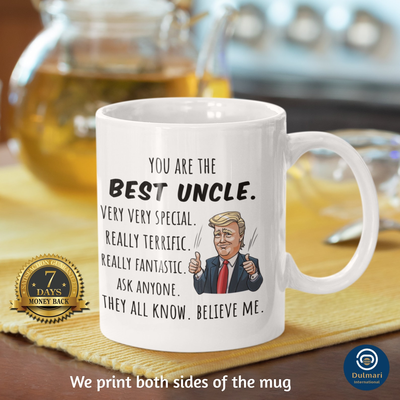 Best Uncle Ever Mug / Uncle Mug Trump / Uncle Fathers Day Gift / Funny ...