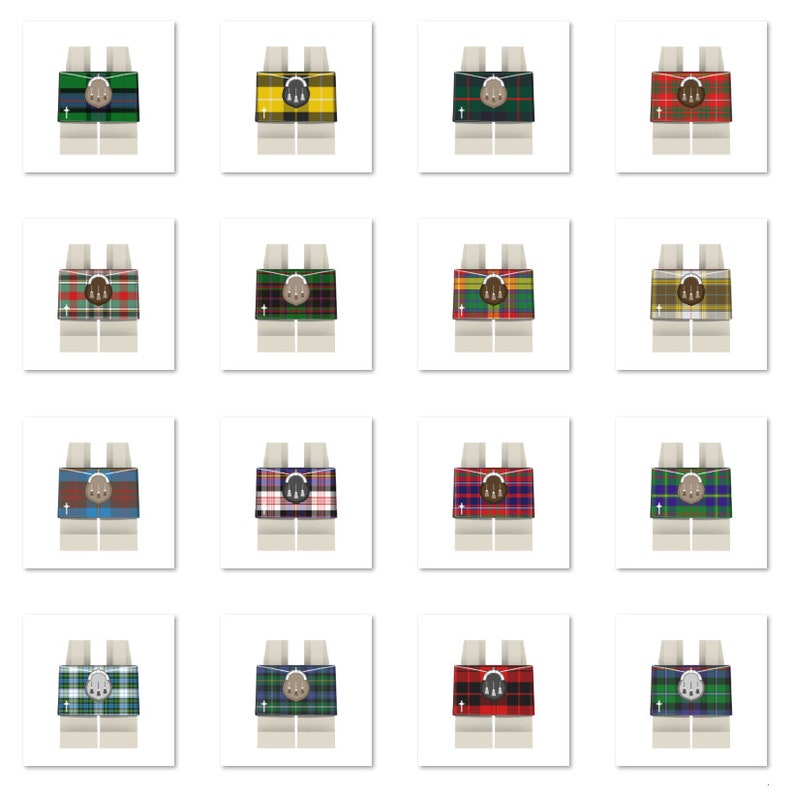 Scotfig® Fitted Kilt in ANY TARTAN - Designed for LEGO® Minifigs - Etsy