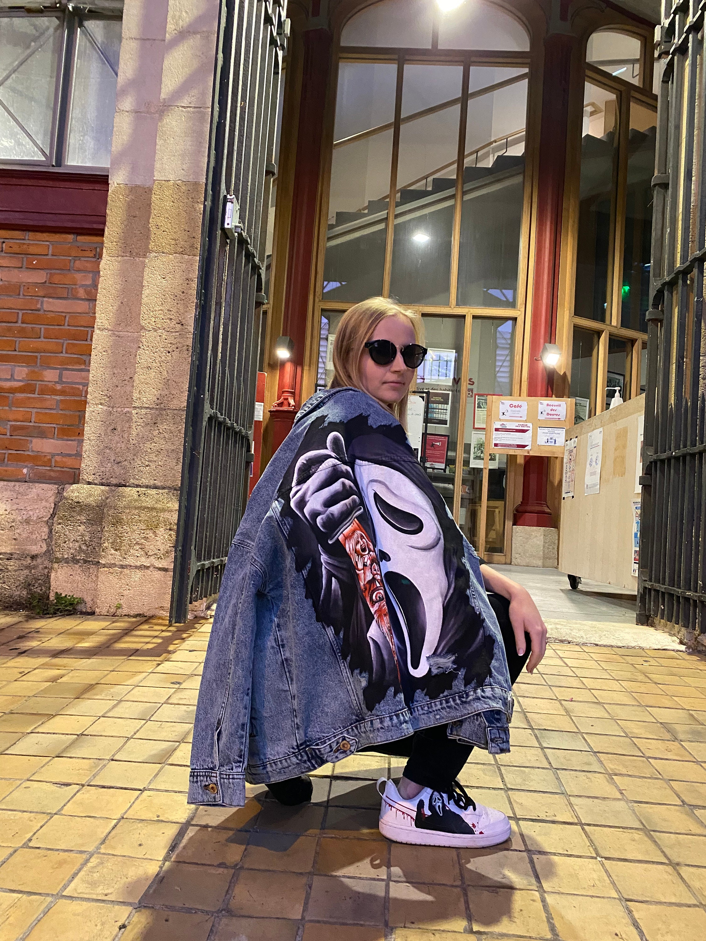 Handpainted Custom Jacket Ghostface Scream STAB / Custom Jacket Scream ...