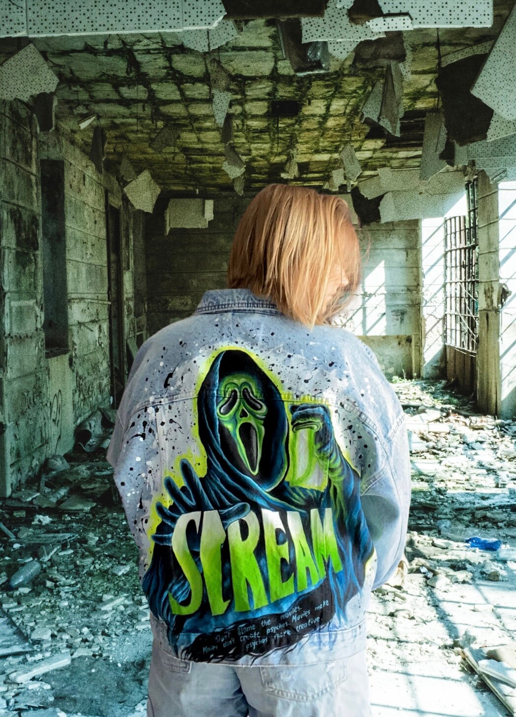 Handpainted Custom Jacket Ghostface Scream STAB / Personalized Scream ...