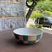 Green Checkered Ceramic Bowl Jewelry Dish Side Dish Handmade Dish-ware ...