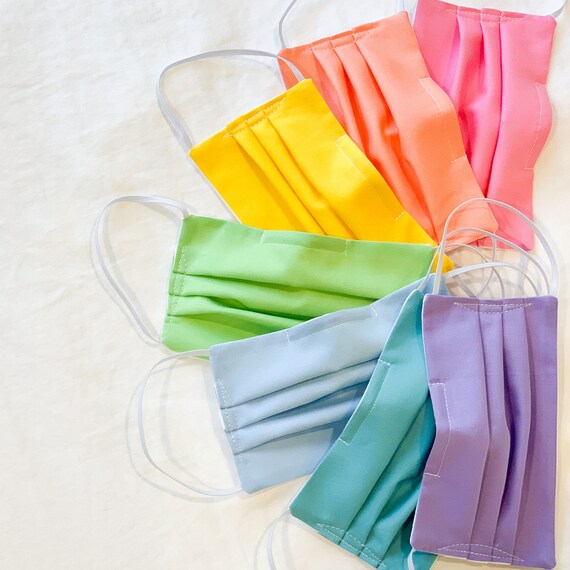 Solid Color Face Masks for ADULTS and KIDS With Nose Wire | Etsy