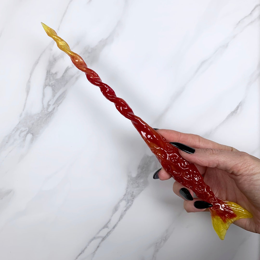 Phoenix Red & Yellow Mertail Design Handmade Magic Wand - Etsy