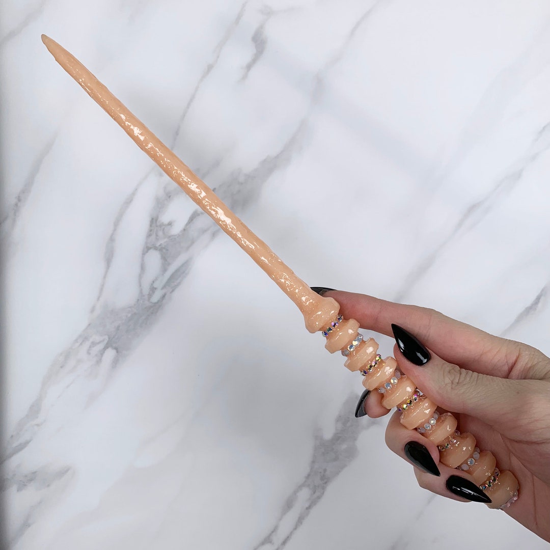 Peach Pastel, With Glitter and Jewels, Orbit Design, Handmade Magic Wand - Etsy