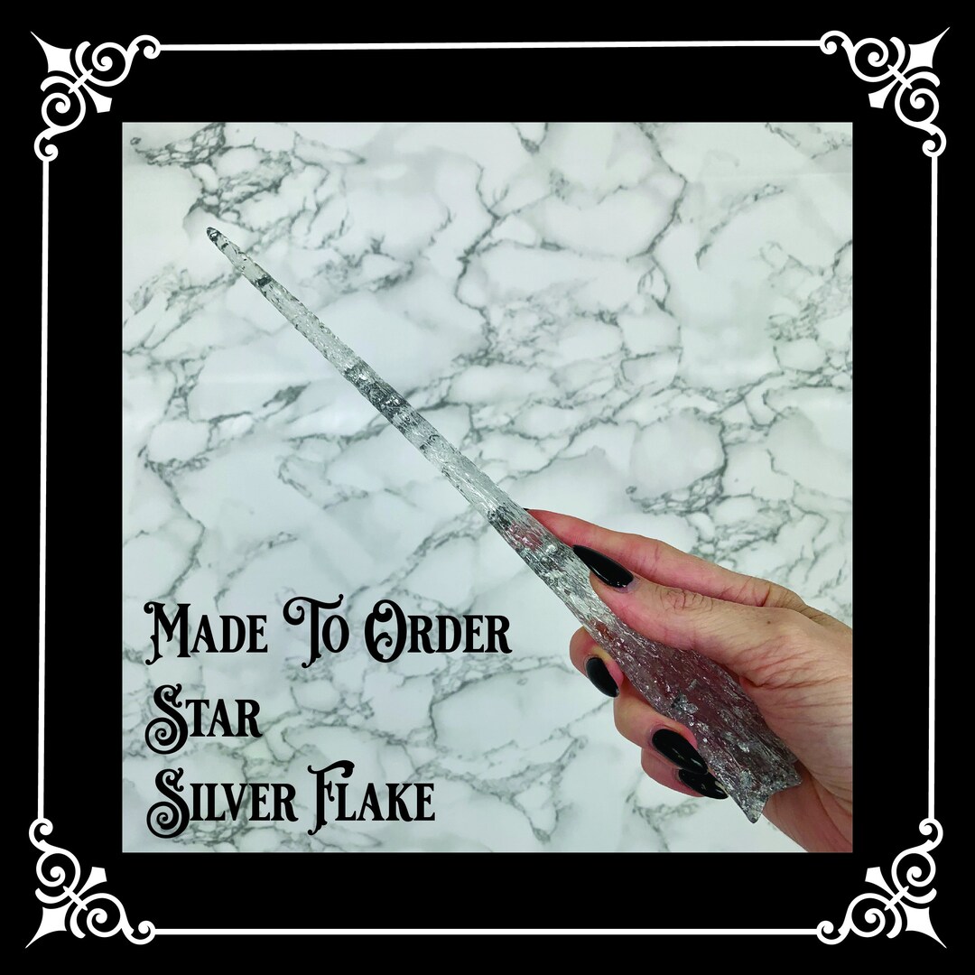 MADE TO ORDER: Silver Flake, Star, Handmade Magic Wand - Etsy