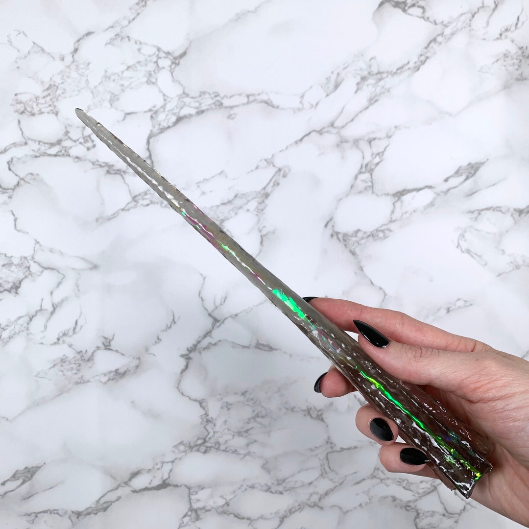 Translucent Grey, Iridescent, Star Design, Handmade Magic Wand - Etsy